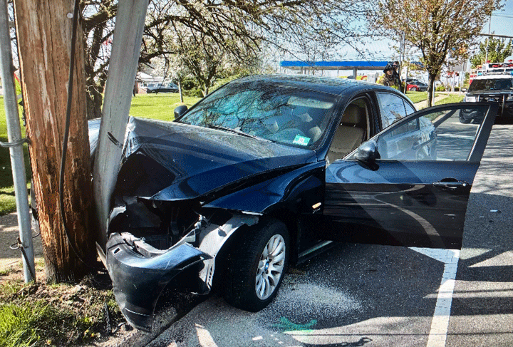 BMW Crashes After Losing Control on East Hanover Avenue - Morris Focus